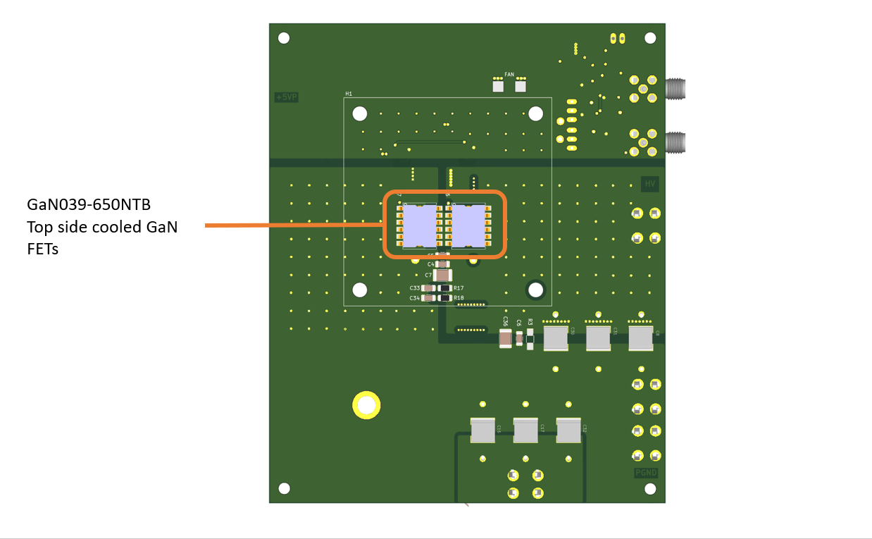 NX-HB-GAN039-TSCUL top-side cooled half-bridge evaluation board | Nexperia